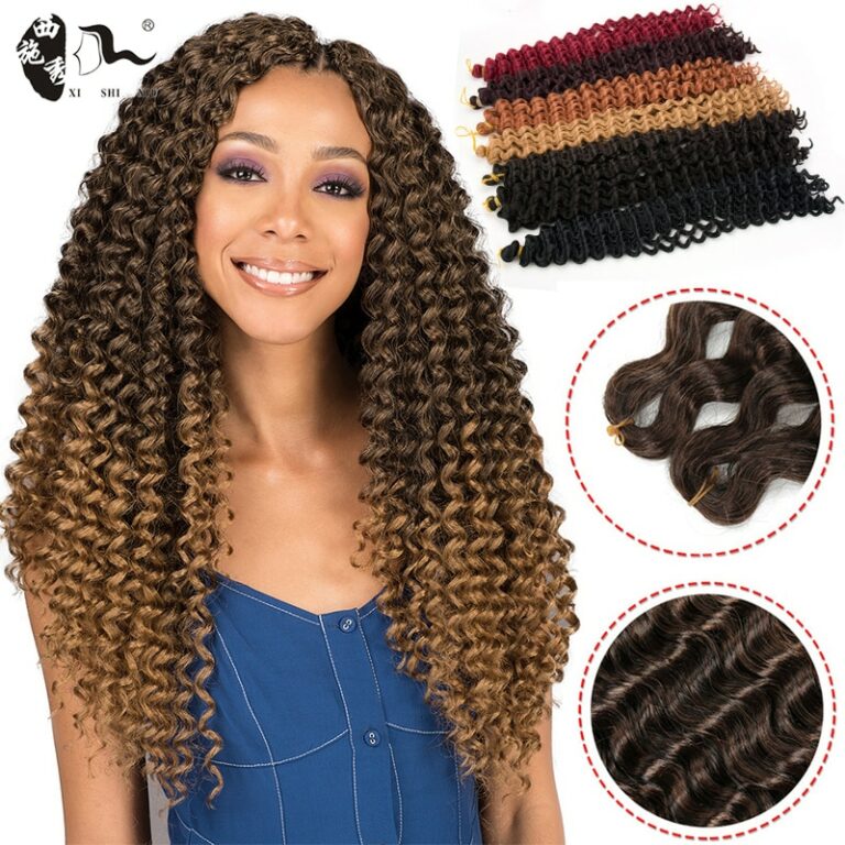 Dream Ices Synthetic Curly Ombre Crochet Braid Hair Extensions Deep Pre Looped Crochet Twist